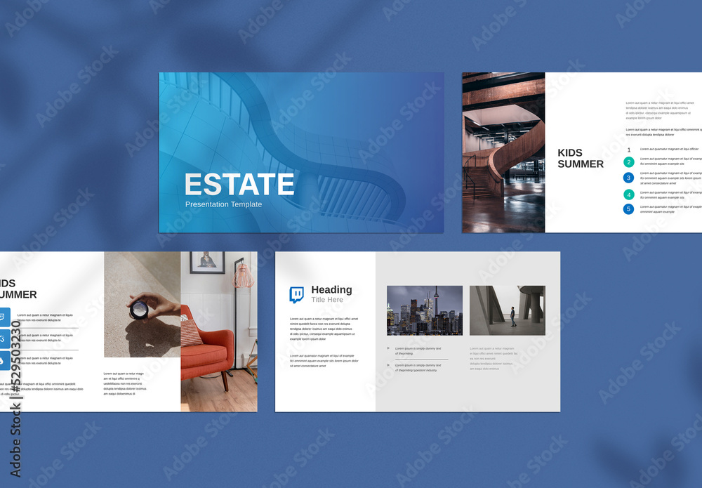 Real Estate Presentation Layout Stock Template | Adobe Stock