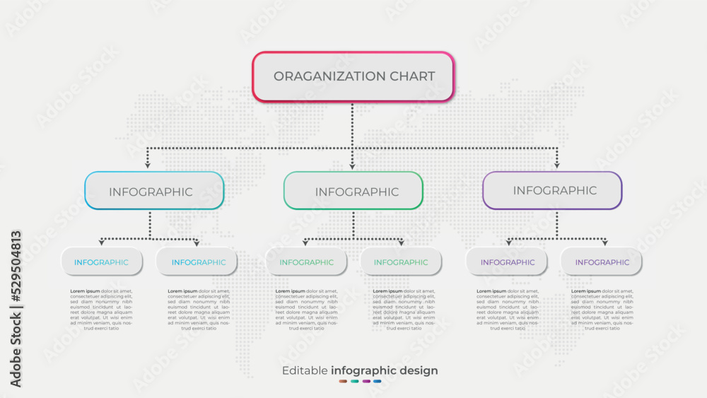Modern business organization chart and diagram design Stock Vector ...