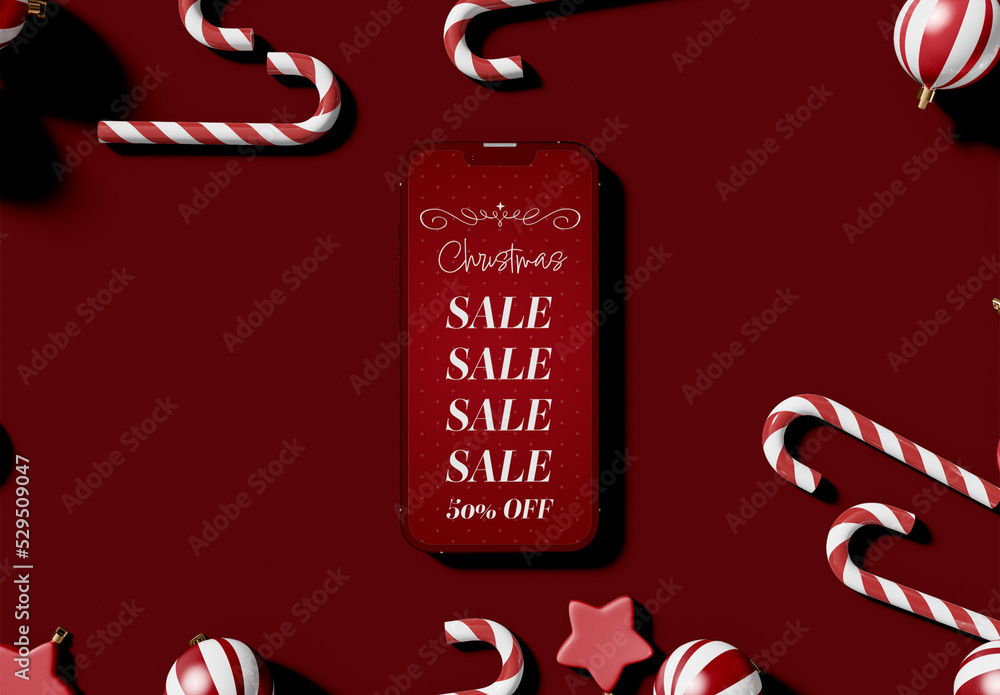 Christmas Phone Mockup Stock Template | Adobe Stock