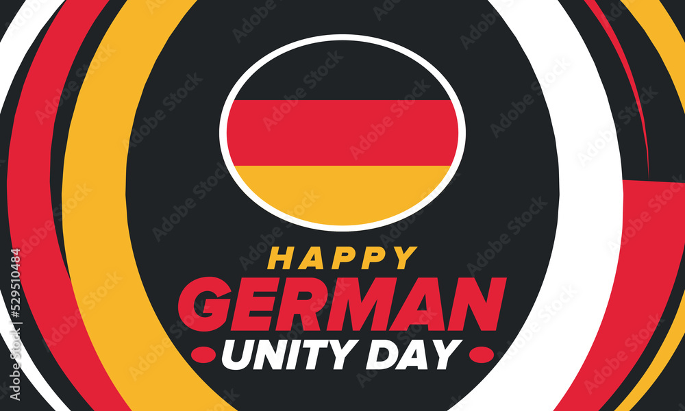 German Unity Day. Celebrated annually on October 3 in Germany. Happy ...