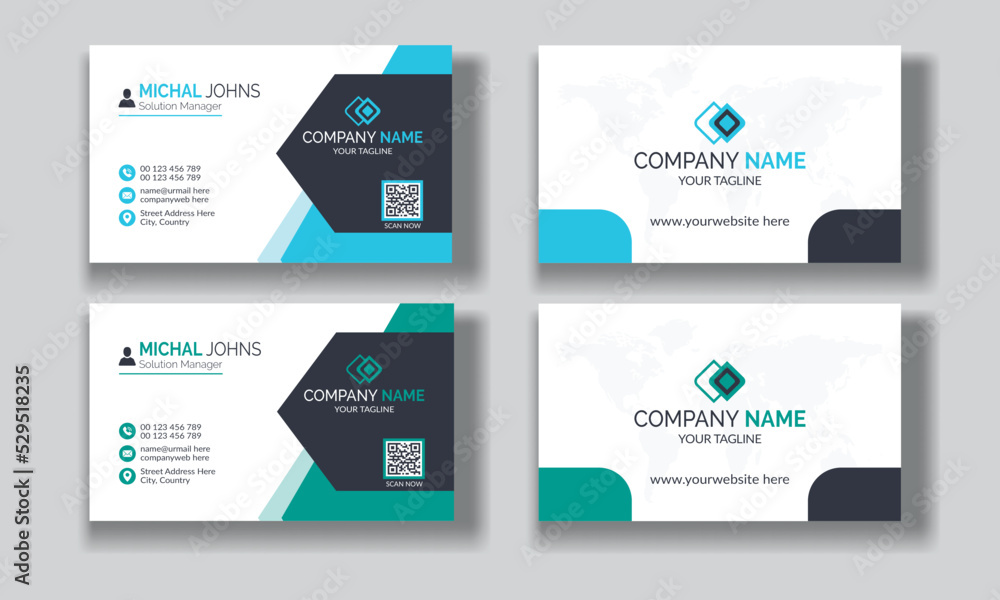 White minimal business cards, Modern business card design template ... White minimal business cards, Modern business card design template ...