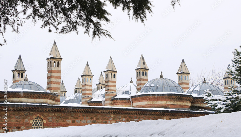 Islamic Architecture, Domes and Chimneys. Detail of Medieval Coban ...