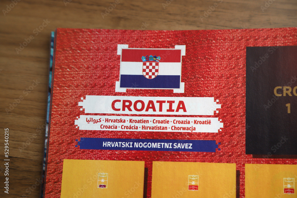 FIFA World Cup Qatar 2022. Panini Group. Stickers album. Croatia team ...