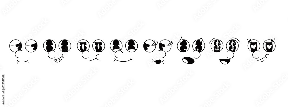 Vintage cartoon hands in gloves and feet in shoes. Cute animation ...