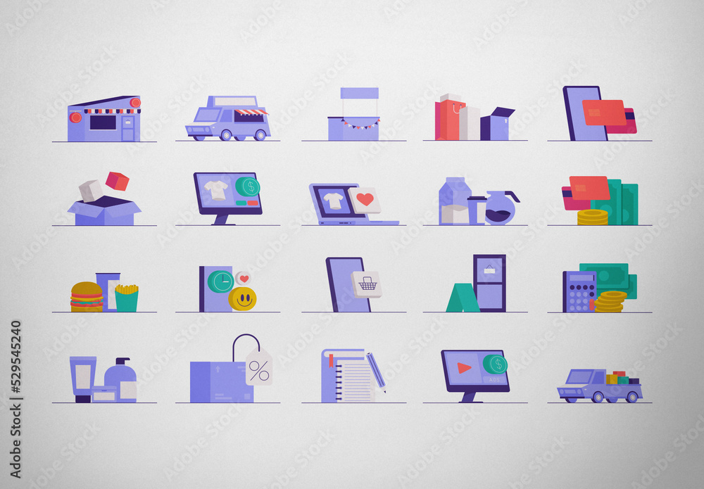 Small Business Icon Set Stock Template | Adobe Stock