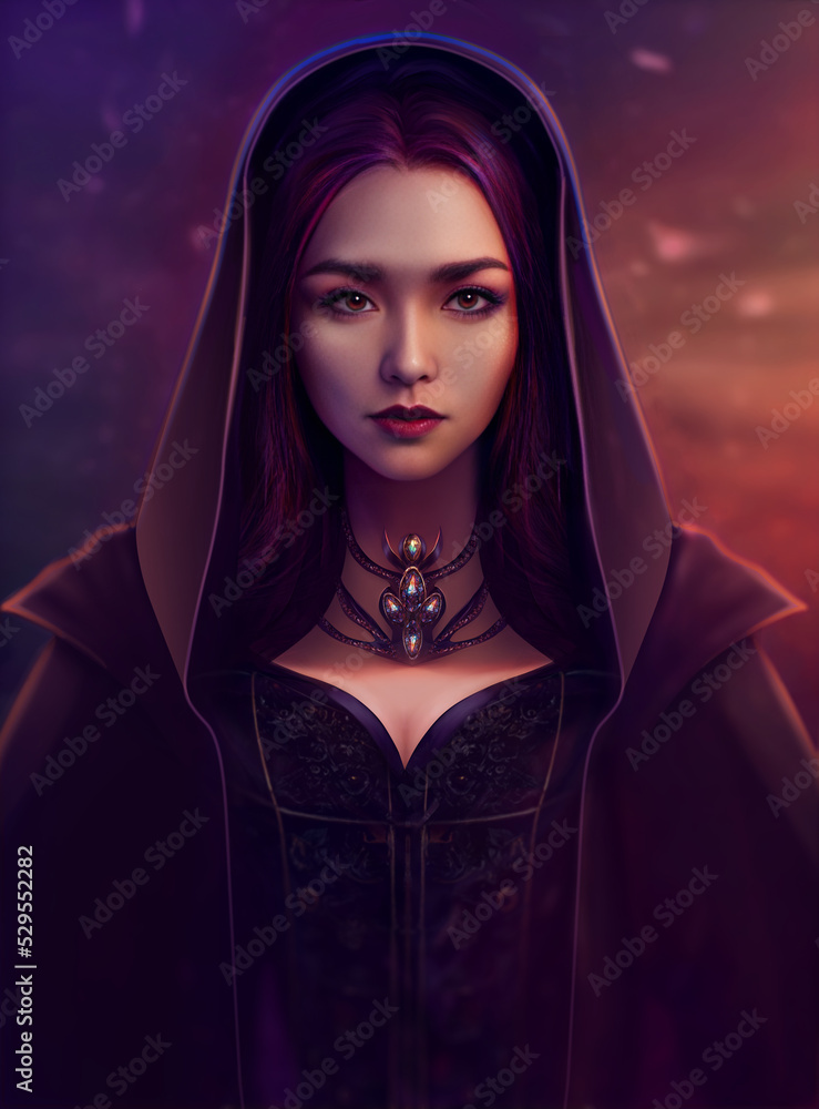 Digital illustration of a fictional female character who could be a ...