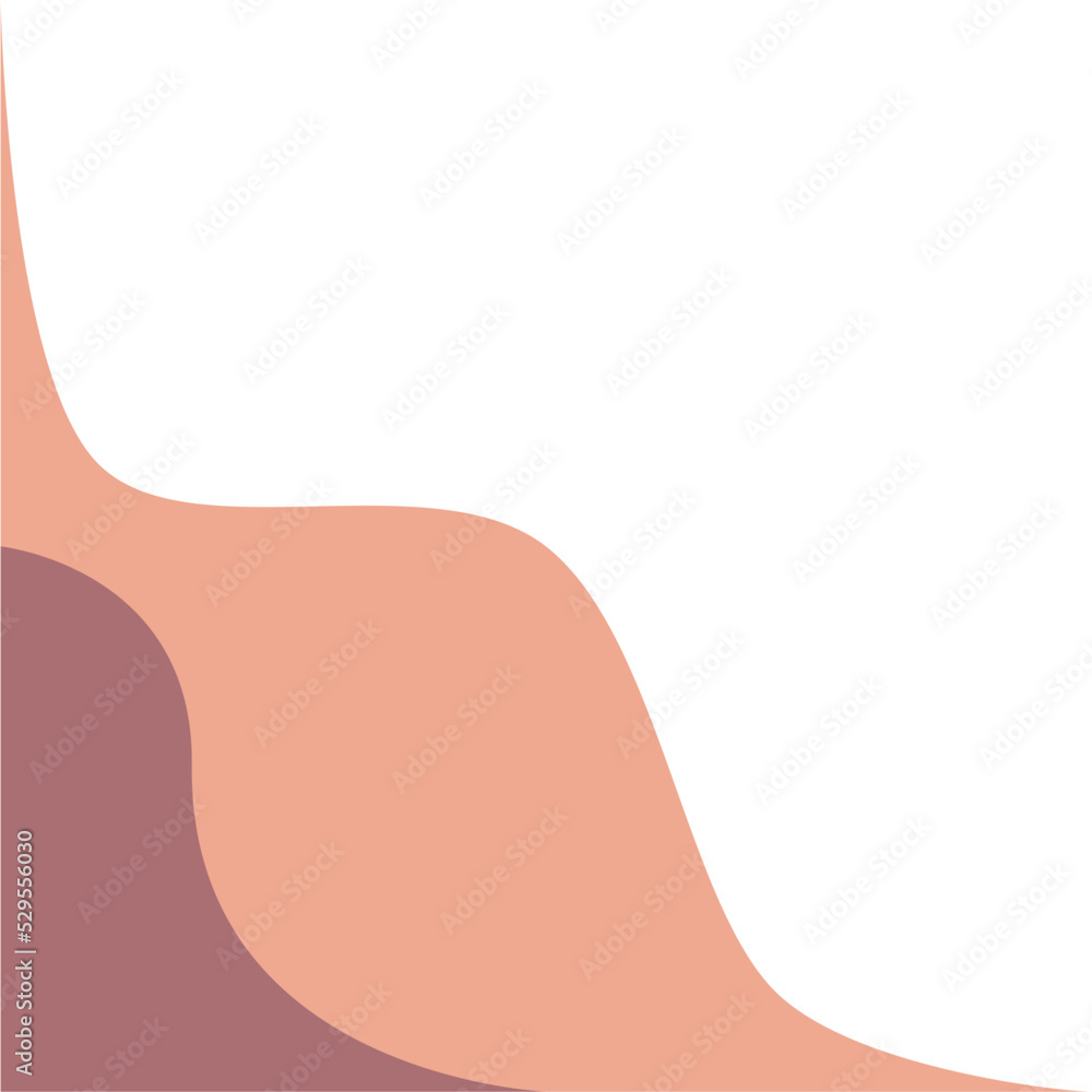 Aesthetic Corner Design Shape Vector. Wavy Corner Border Shape Design ...