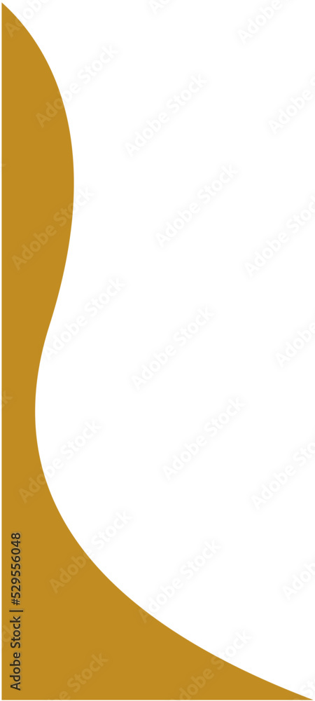 Aesthetic Corner Design Shape Vector. Wavy Corner Border Shape Design ...