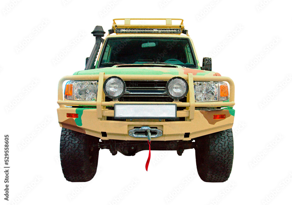 Japanese off-road car. Front view. Transparent background. Stock Photo ...