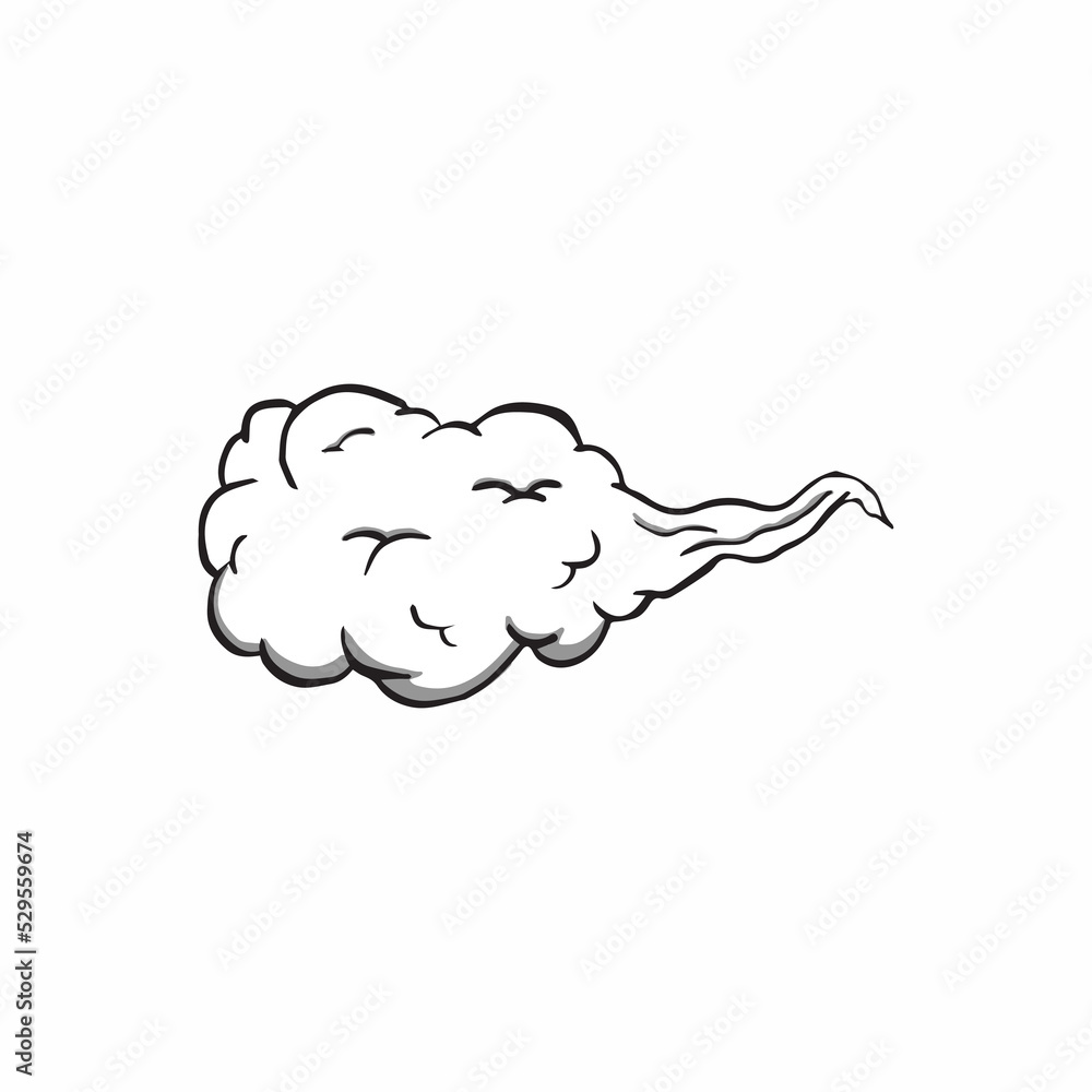 smoke cloud vector clipart Stock Vector | Adobe Stock