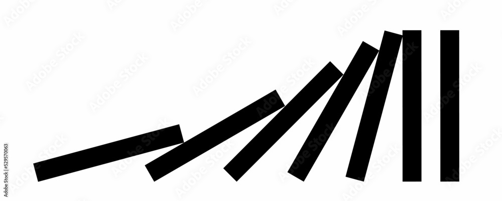 domino effect icon isolated on white background Stock Vector | Adobe Stock