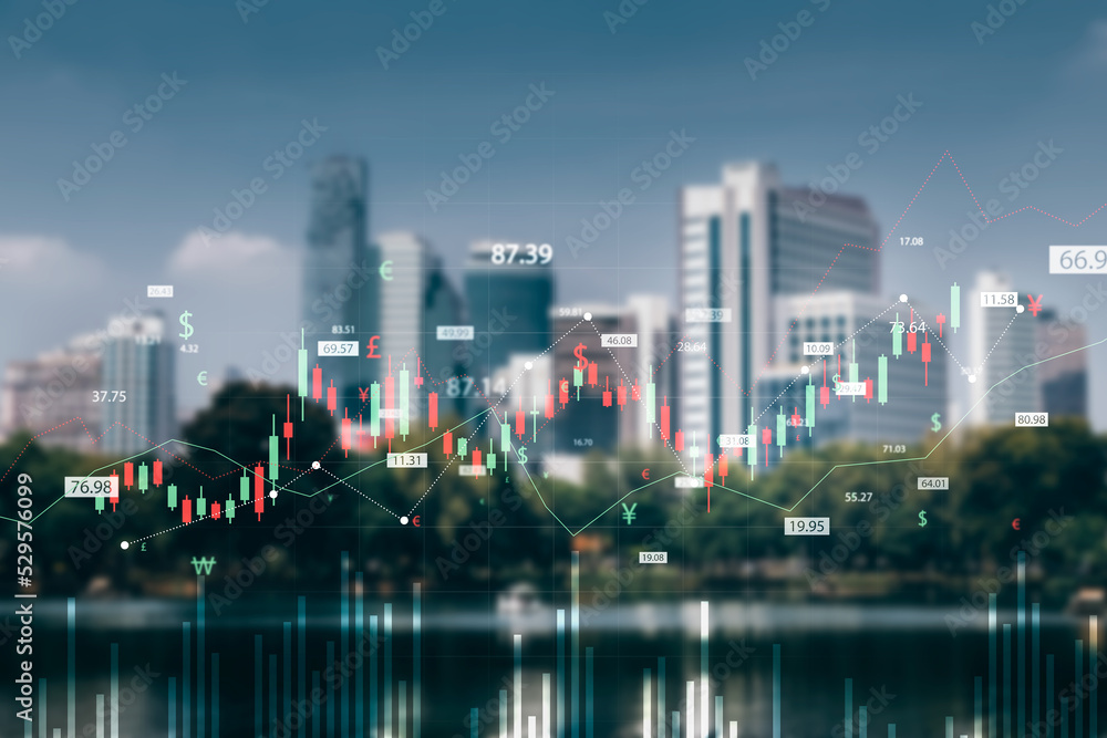 Stock Market Growth Charts and Global Economy, Business & Finance ...