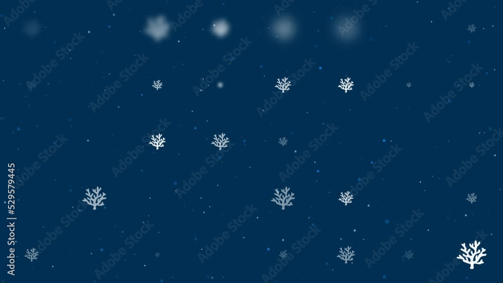 Template animation of evenly spaced coral symbols of different sizes ...