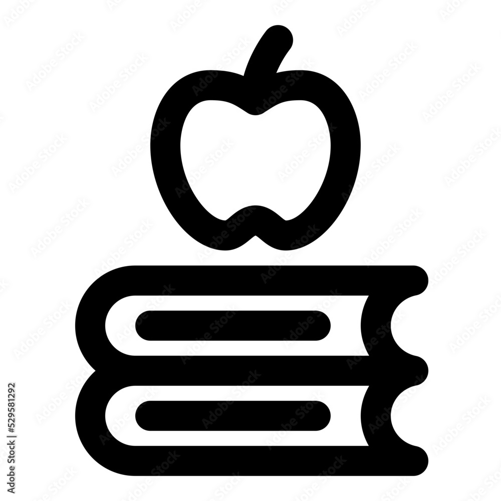 School Book Icon Stock Vector | Adobe Stock