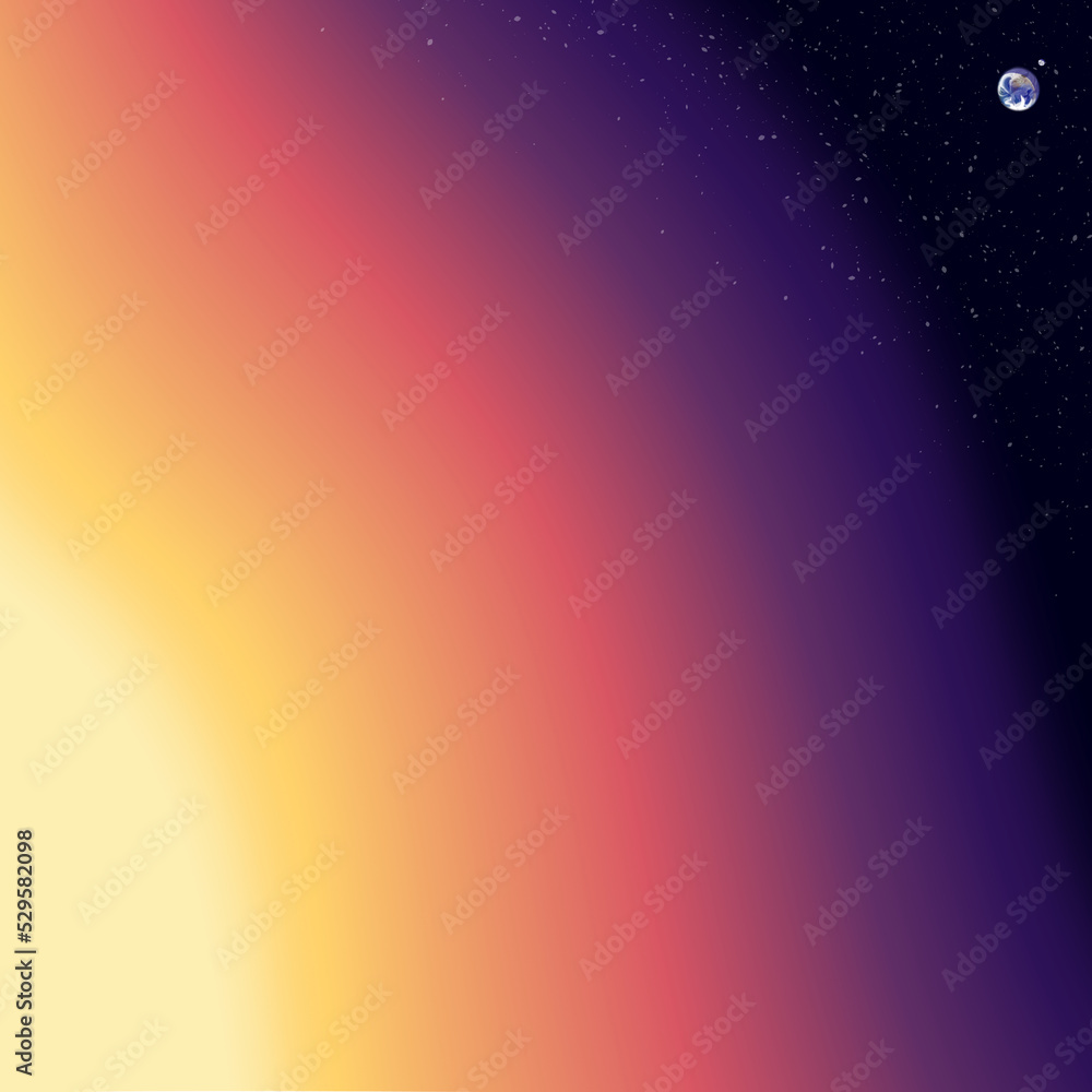 Universo Sol tierra degradado estrella espacio visto desde el espacio ...