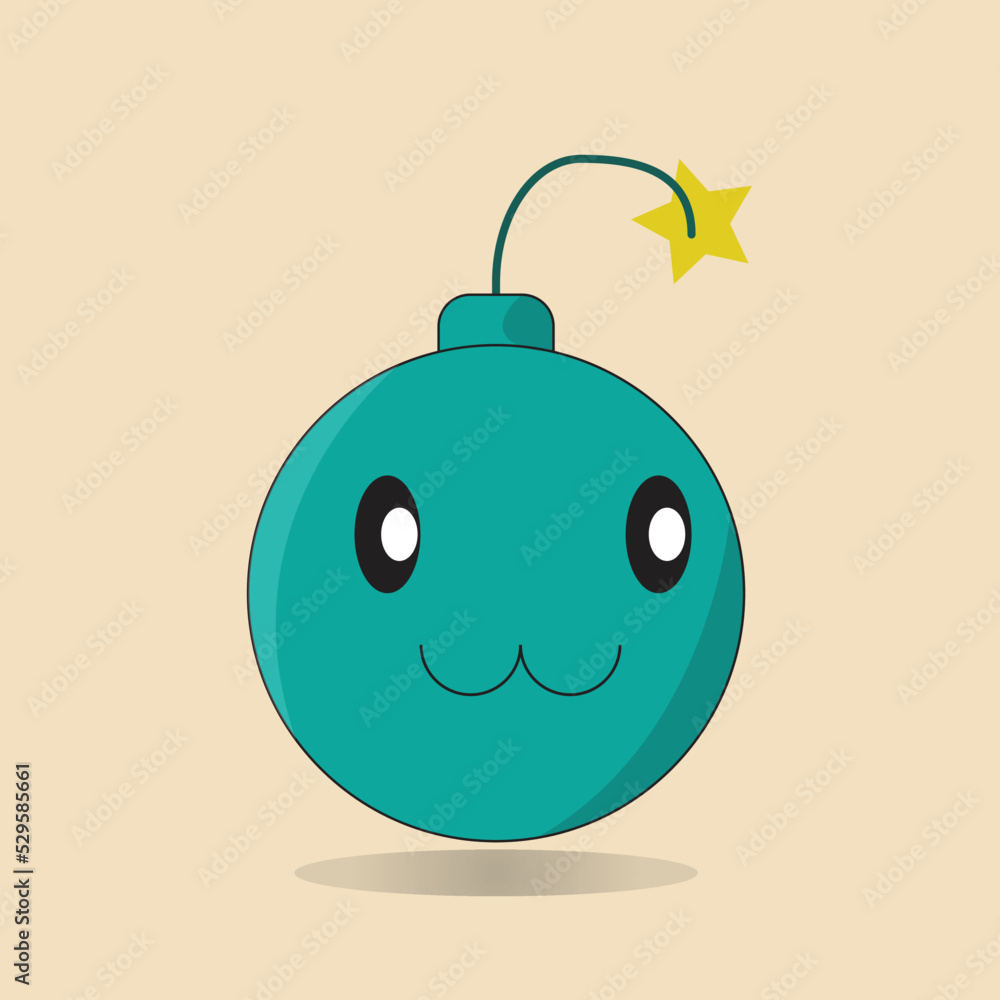 explosive boom character dynamite kawaii cartoon explosion fuse mascot ...