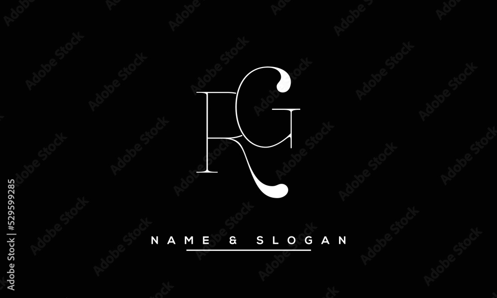 GR, RG, G, R Abstract Letters Logo Monogram Stock Vector | Adobe Stock