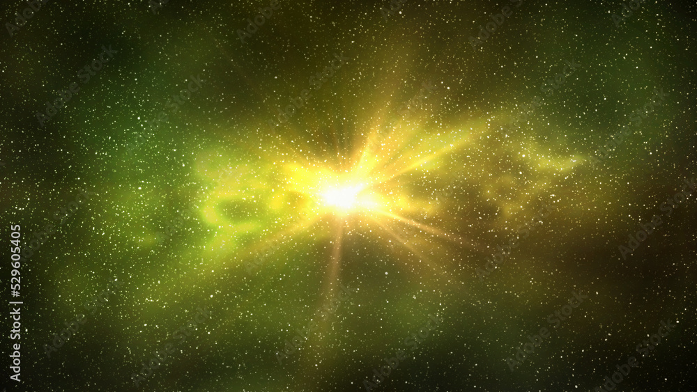 Yellow Galaxy Background