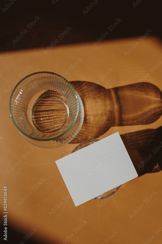 Aesthetic luxury bohemian branding or invitation card template. Blank ...