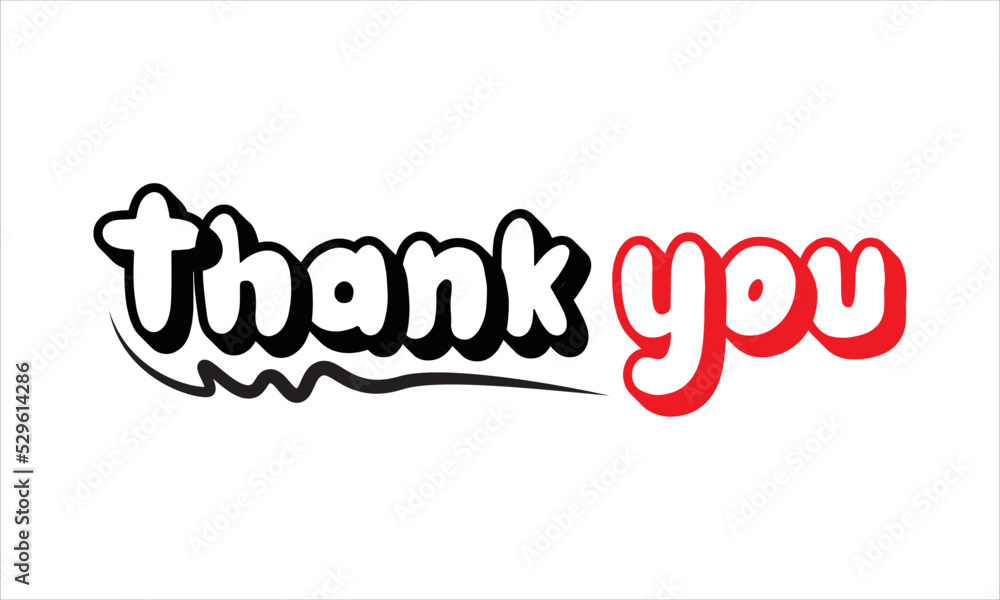 Thank You word vector illusrtation design template. Stock Vector ...