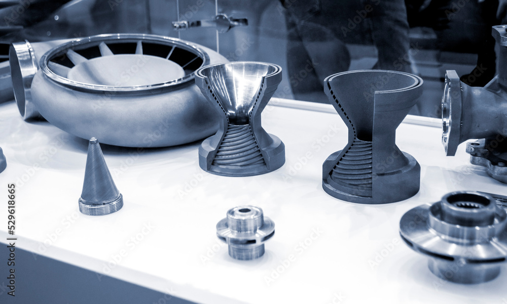 Models Object Of A Large Industrial Part Printed On A 3d Printer From Metal Close Up New Modern