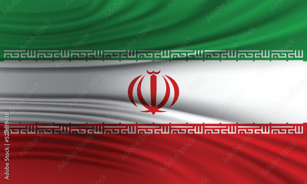 Vector flag of Iran. Accurate dimensions and official colors. Symbol of ...