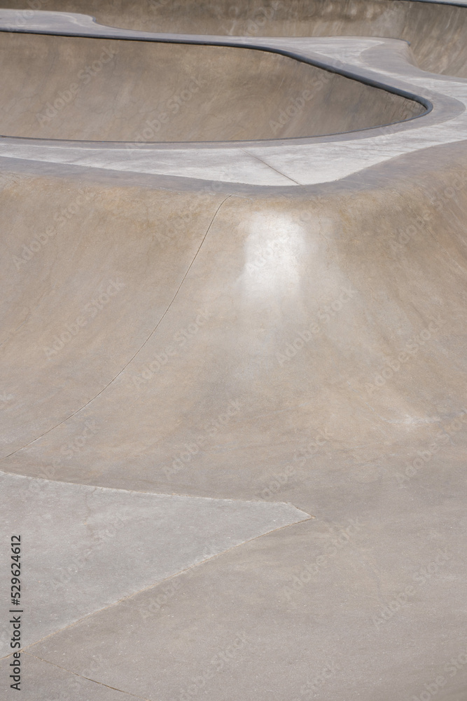 Skate ramp on Venice beach skatepark. Urban concrete grey texture Stock ...