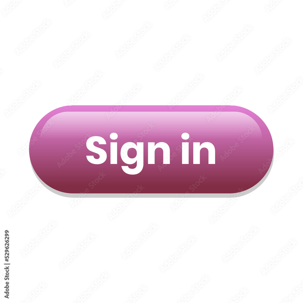 Sign in web button transparant PNG image. Stock Illustration | Adobe Stock