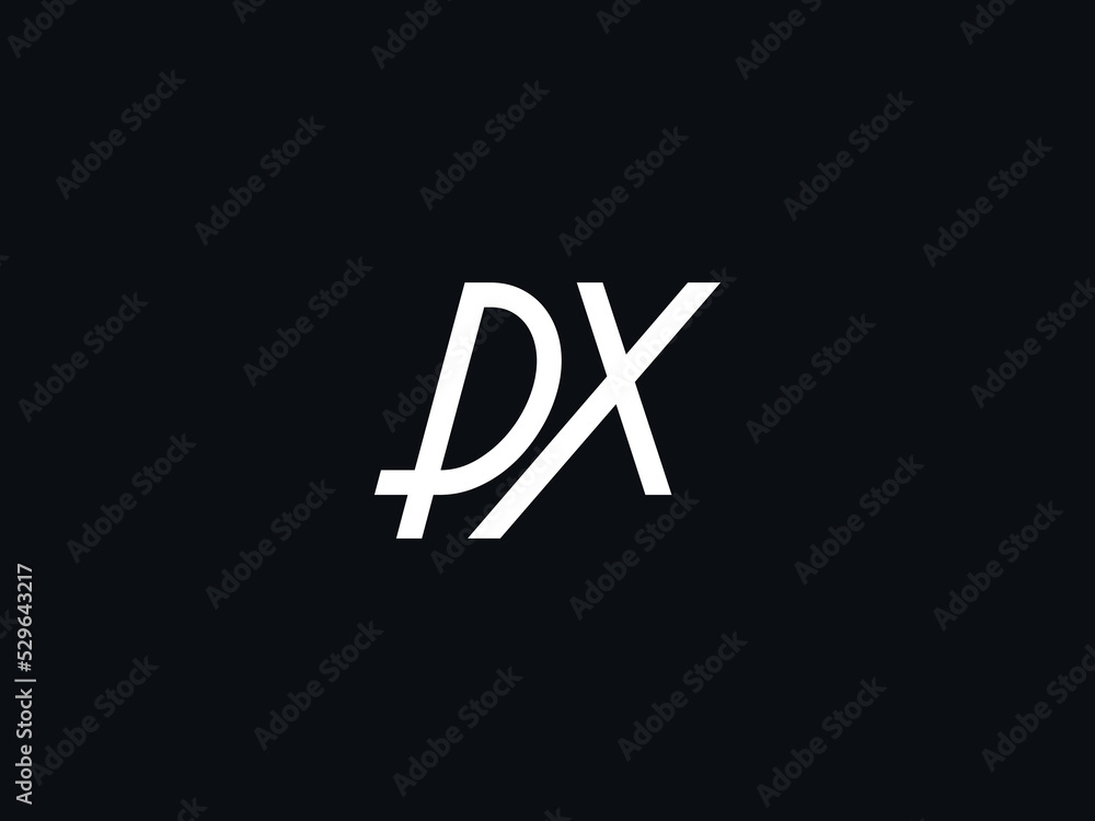 Modern Dx Logo Icon, Unique DX d&x Logo Letter Black Color Background ...