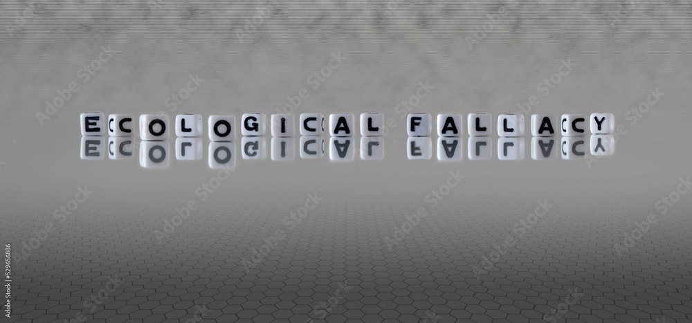 ecological fallacy word or concept represented by black and white ...