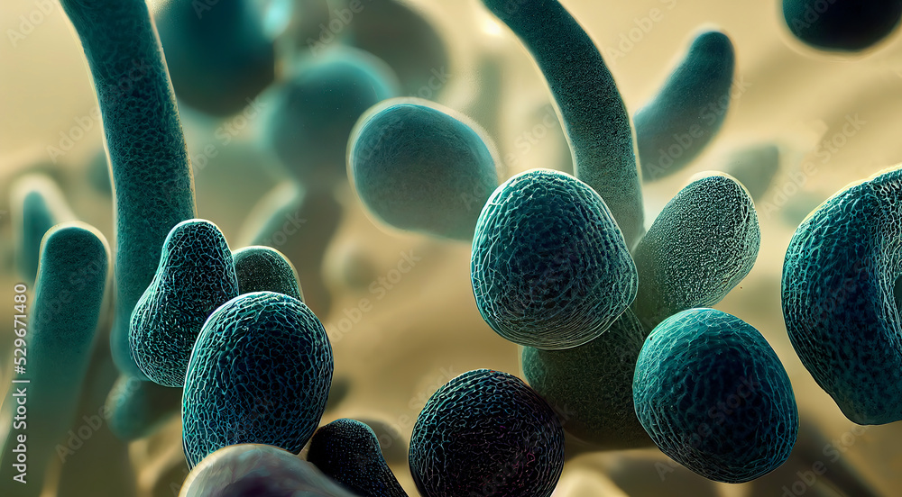 ภาพประกอบสต็อก Abstract biology background, microscopic view of organic ...