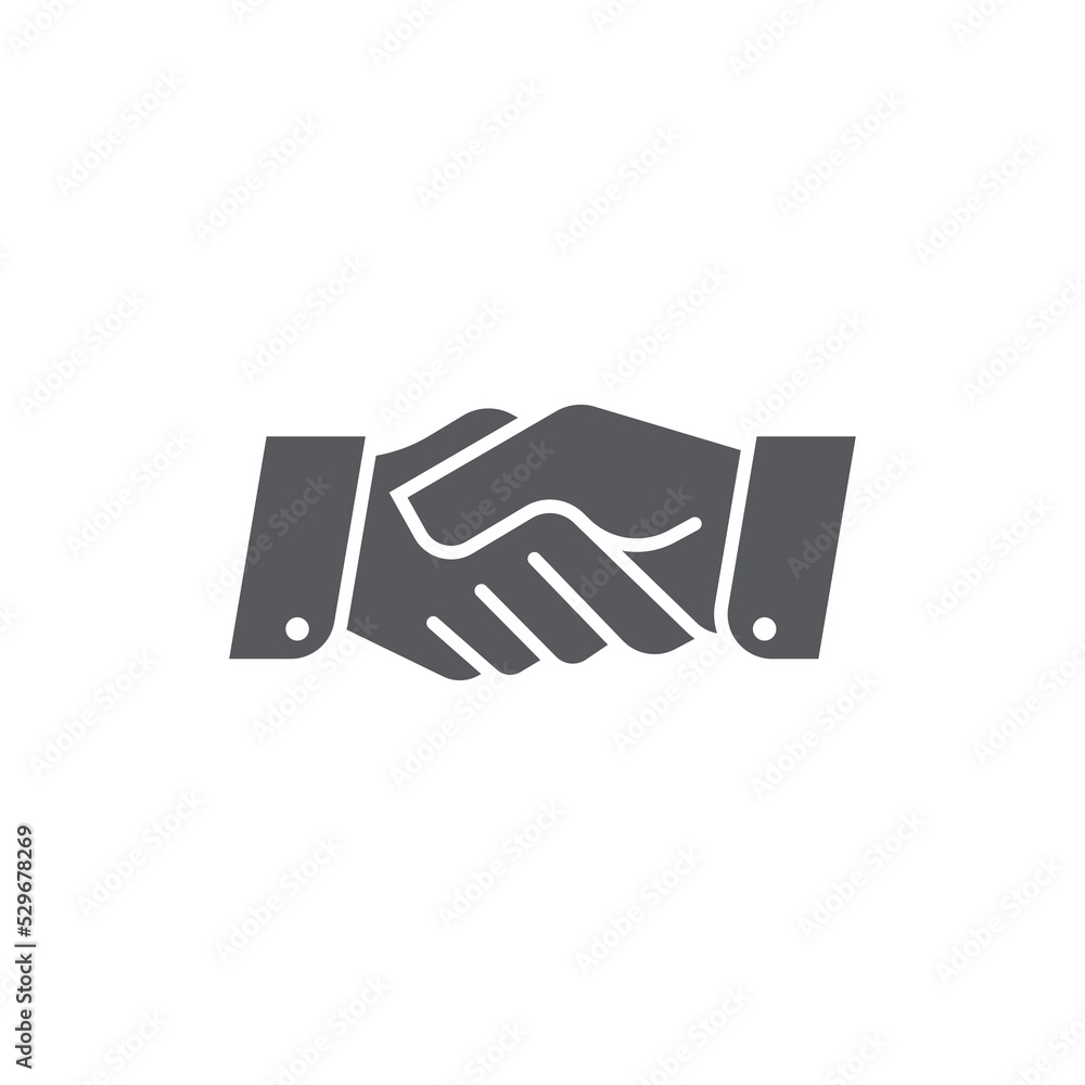 Handshake vector icon. Business Symbol linear Design. Presentation ...