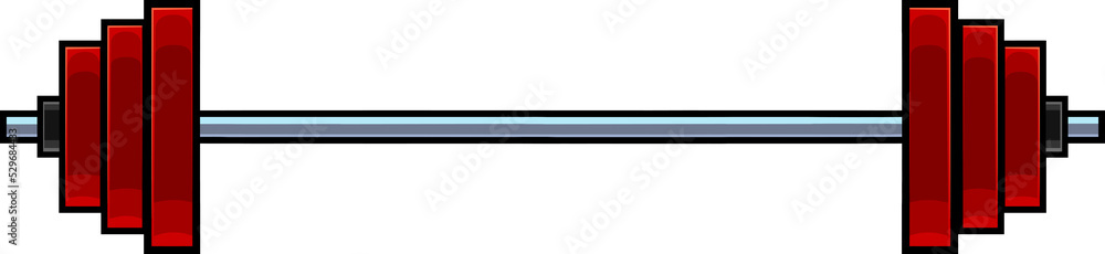 Cartoon Barbell. Hand Drawn Illustration Isolated On Transparent ...