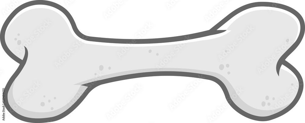 Dog Bone Cartoon Drawing. Hand Drawn Illustration Isolated On ...