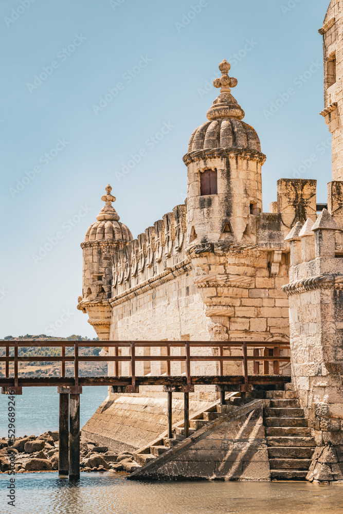Belém Tower, Torre de Belém in Belém, Lisbon, the capital of Portugal ...