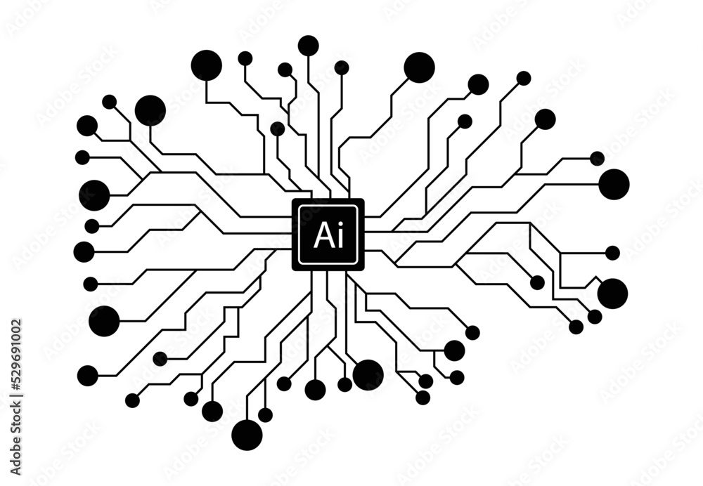illustration of physics and Technology, Artificial intelligence is ... illustration of physics and Technology, Artificial intelligence is ...