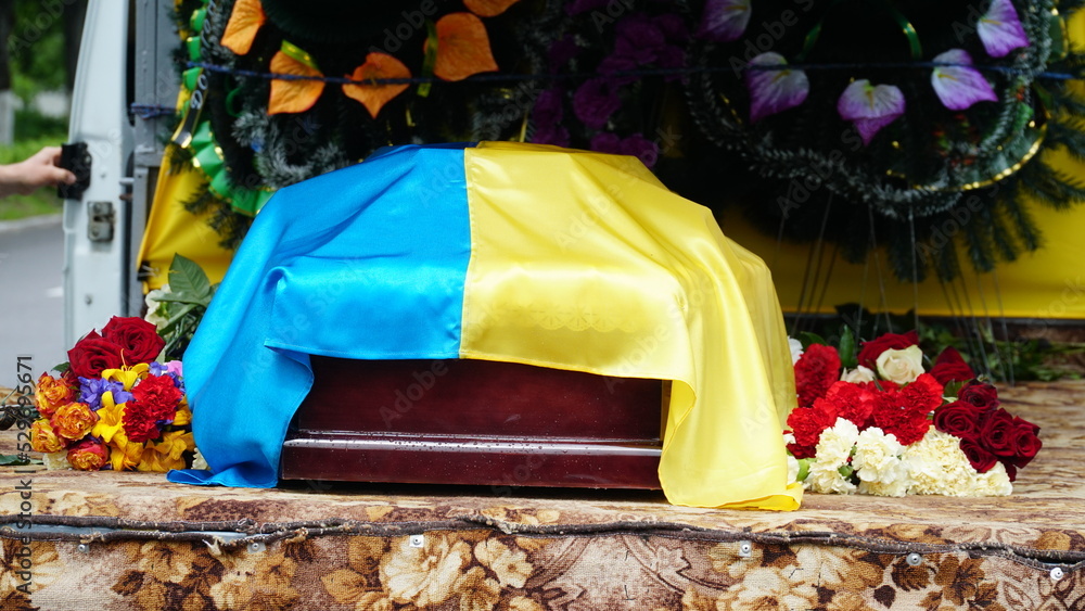 Ukraine. War. The funeral of Ukrainian soldiers who died during the ...