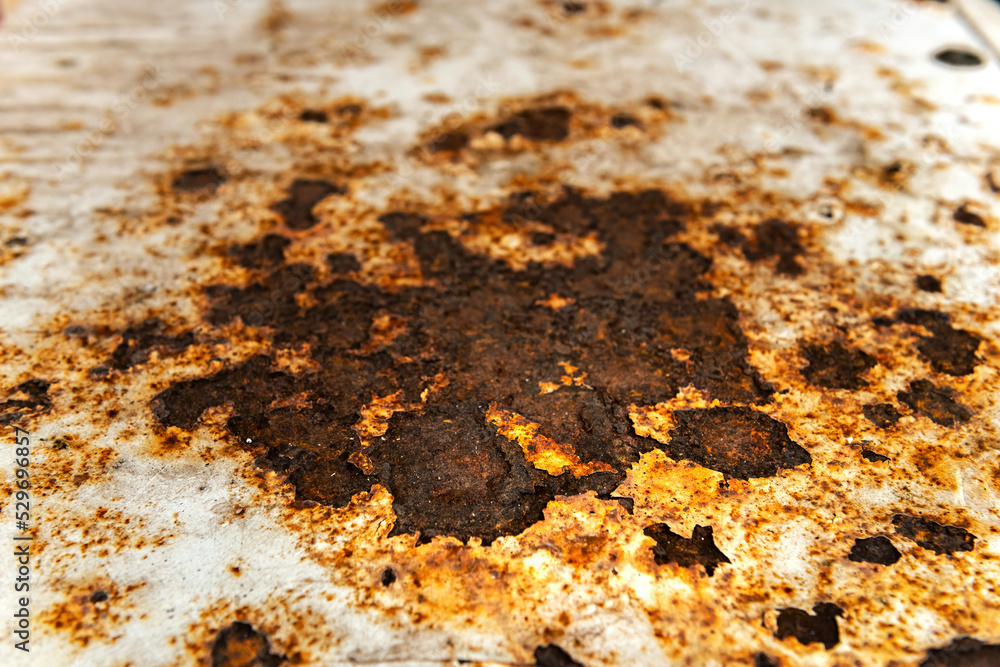 white old rusty metal sheet background. solid strong metal panel with ...