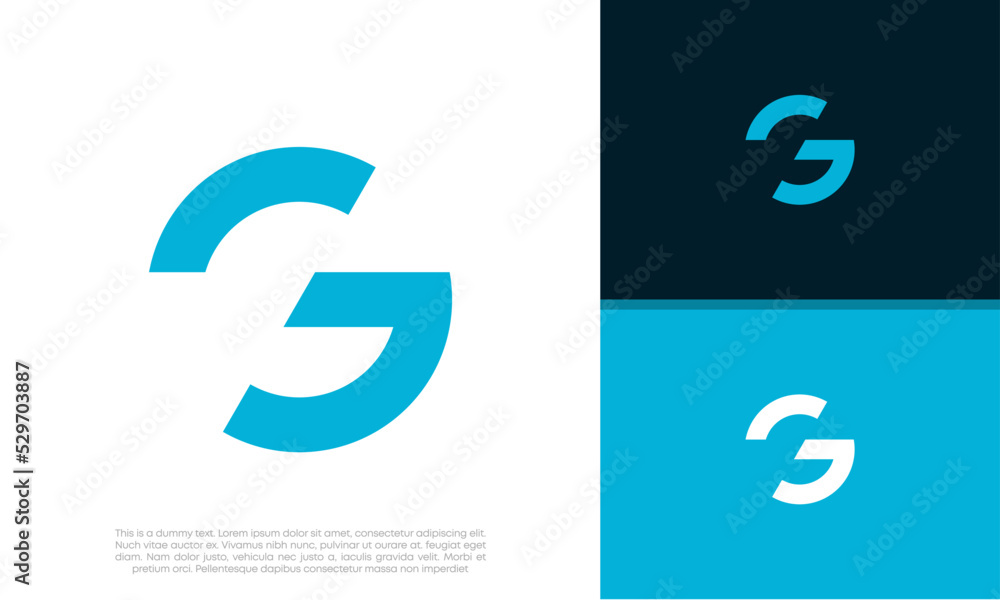 Initial G logo design. Innovative high tech logo template. Stock Vector ...