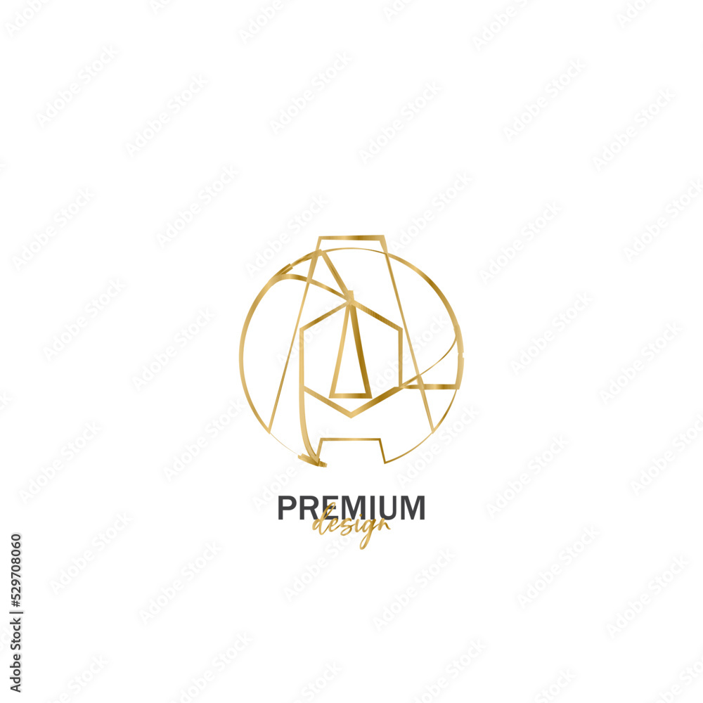 Logo Letter Icon Design Template Elements in Vector, letter logo A ...