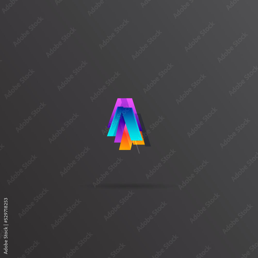 Logo Letter Icon Design Template Elements in Vector, letter logo A ...