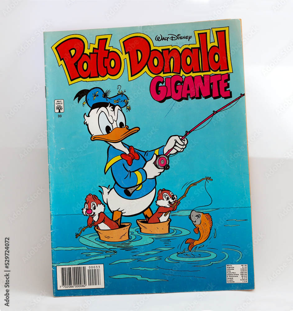 Donald Duck Comic Magazine. Donald with the chipmunks Chip and Dale ...