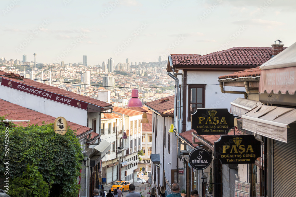 ANKARA, TURKEY, July 2022: inside Ankara Castle district, old ...