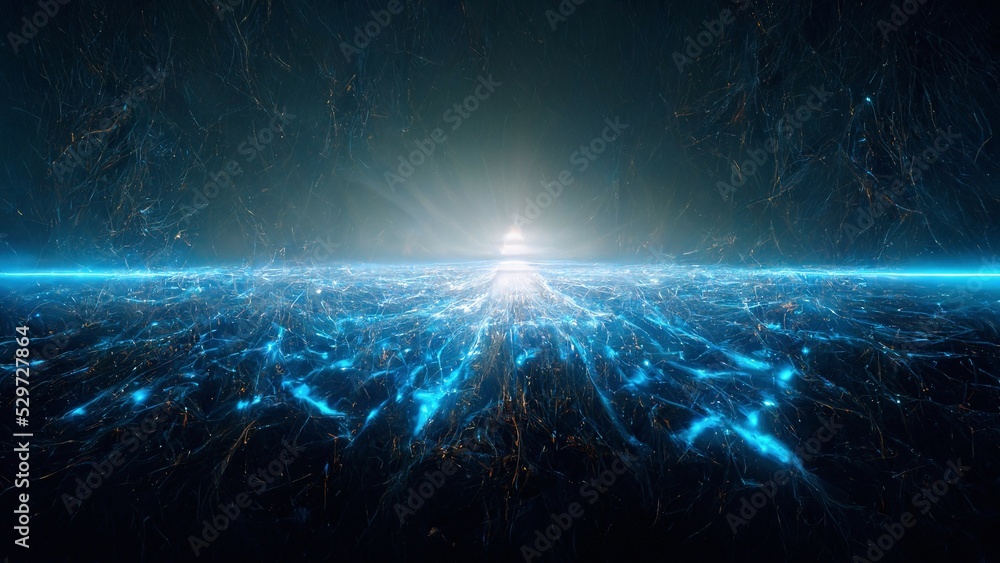 abstract blue AI Artificial intelligence, technology breakthrough ...