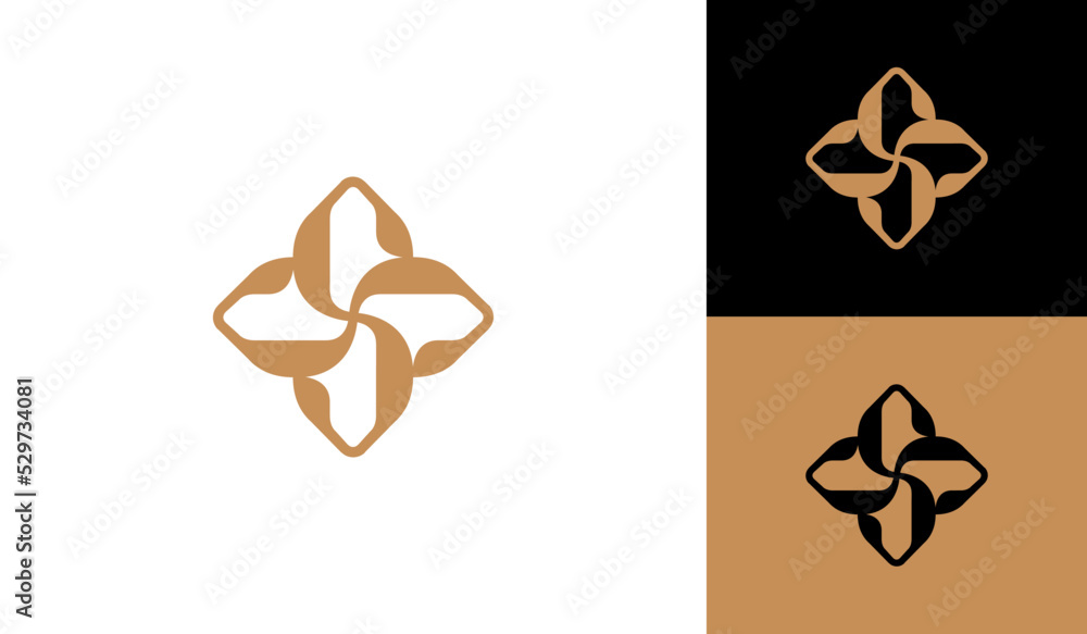 Flower letter SS initial monogram logo design Stock Vector | Adobe Stock