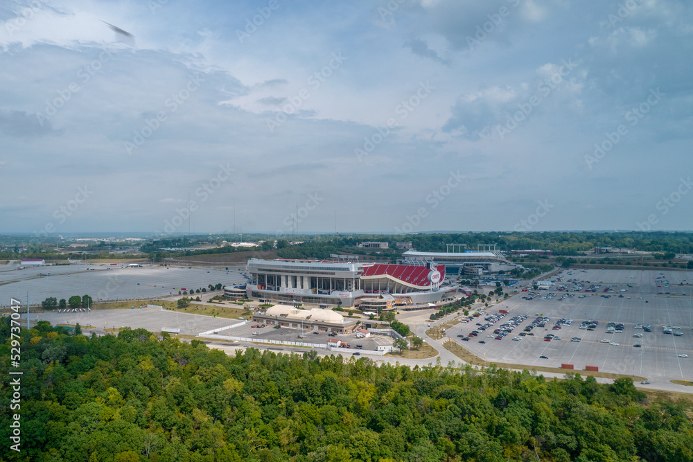 The USA, Kansas City, September 2022: Aerial view of the GEHA Field at ...