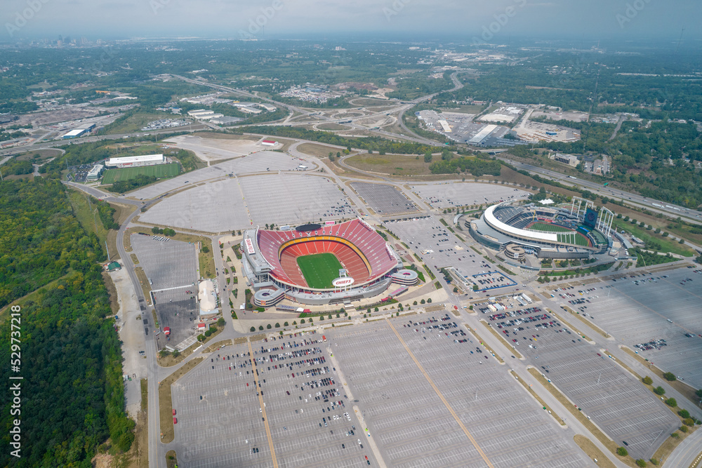 The USA, Kansas City, September 2022: Aerial view of the GEHA Field at ...