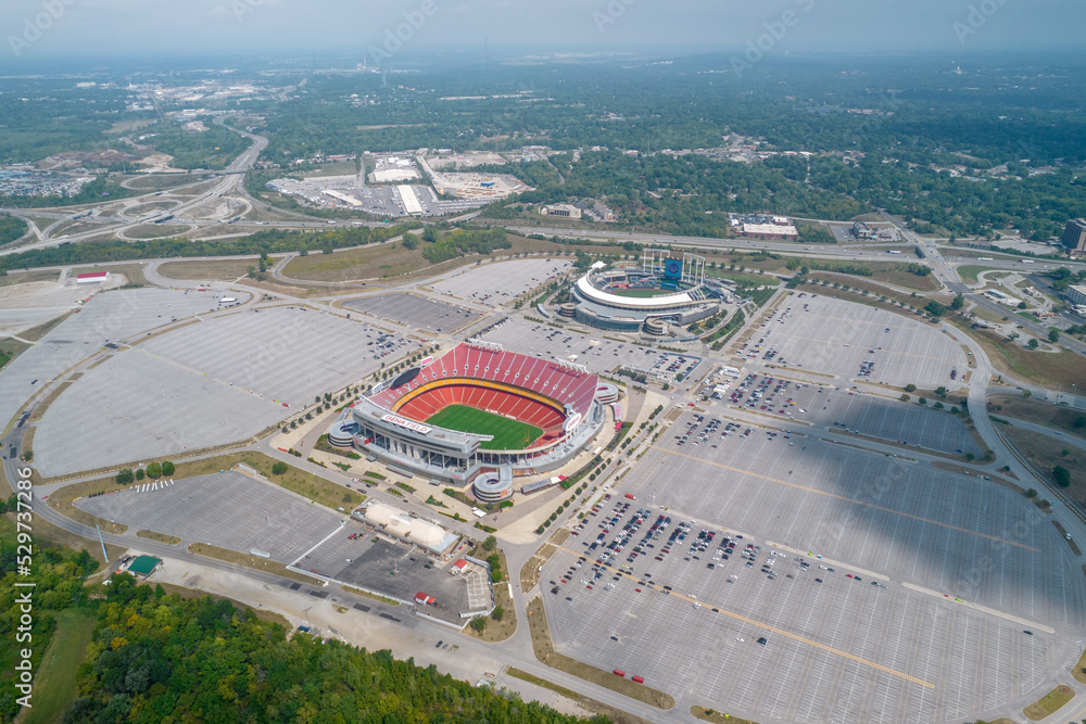The USA, Kansas City, September 2022: Aerial view of the GEHA Field at ...