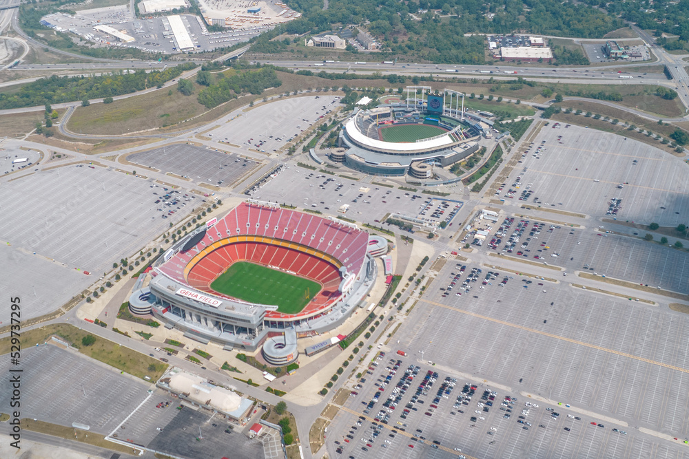 The USA, Kansas City, September 2022: Aerial view of the GEHA Field at ...