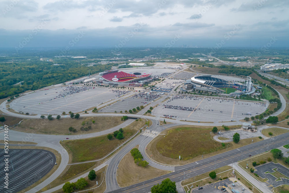 The USA, Kansas City, September 2022: Aerial view of the GEHA Field at ...